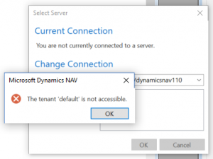 NAV2018 – The tenant ‘default’ is not accessible – hougaard.com