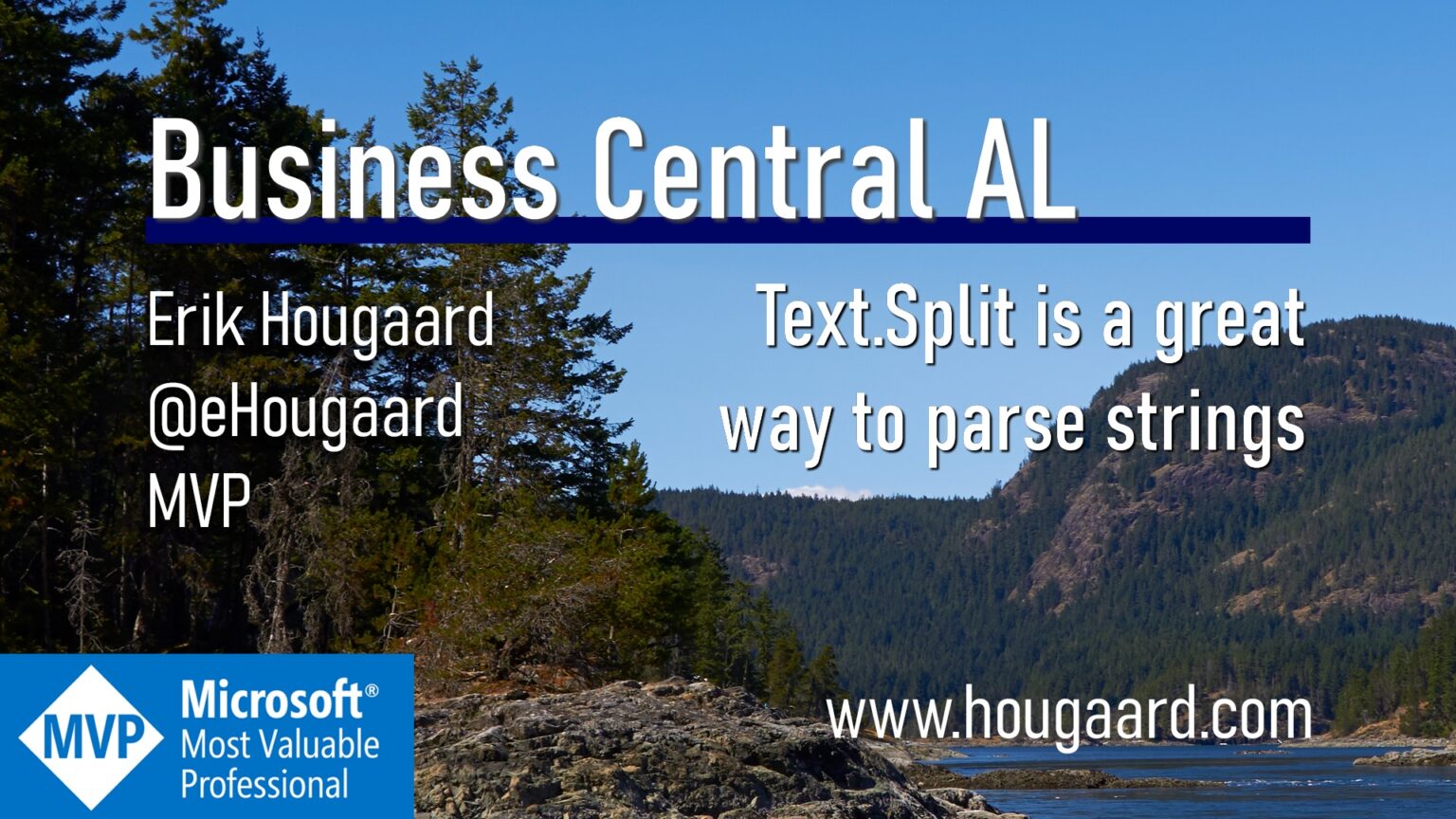 Text.Split is a great way to parse strings in AL and Business Central ... Text.Split is a great way to parse strings in AL and Business Central ...