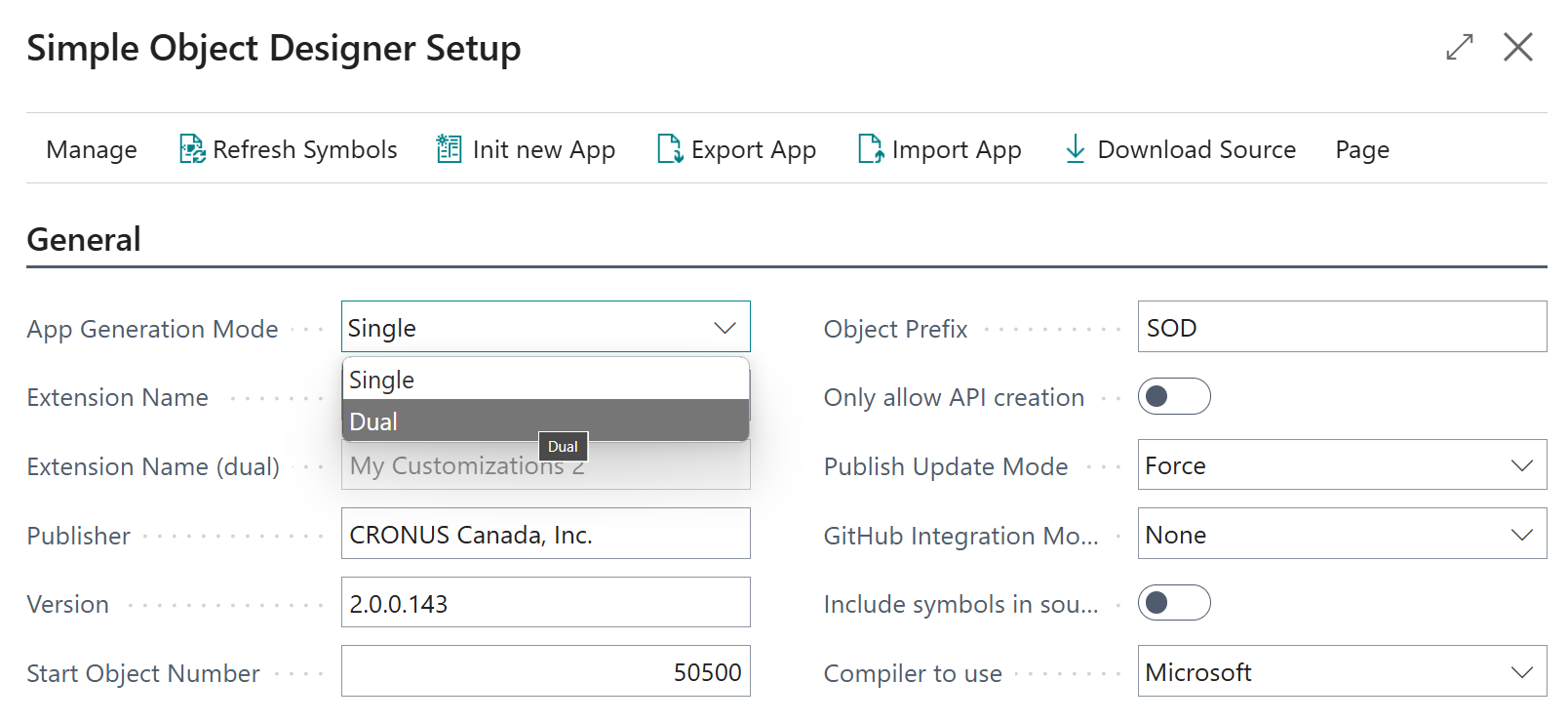 Simple Object Designer – User guide – Dual-App Mode – hougaard.com